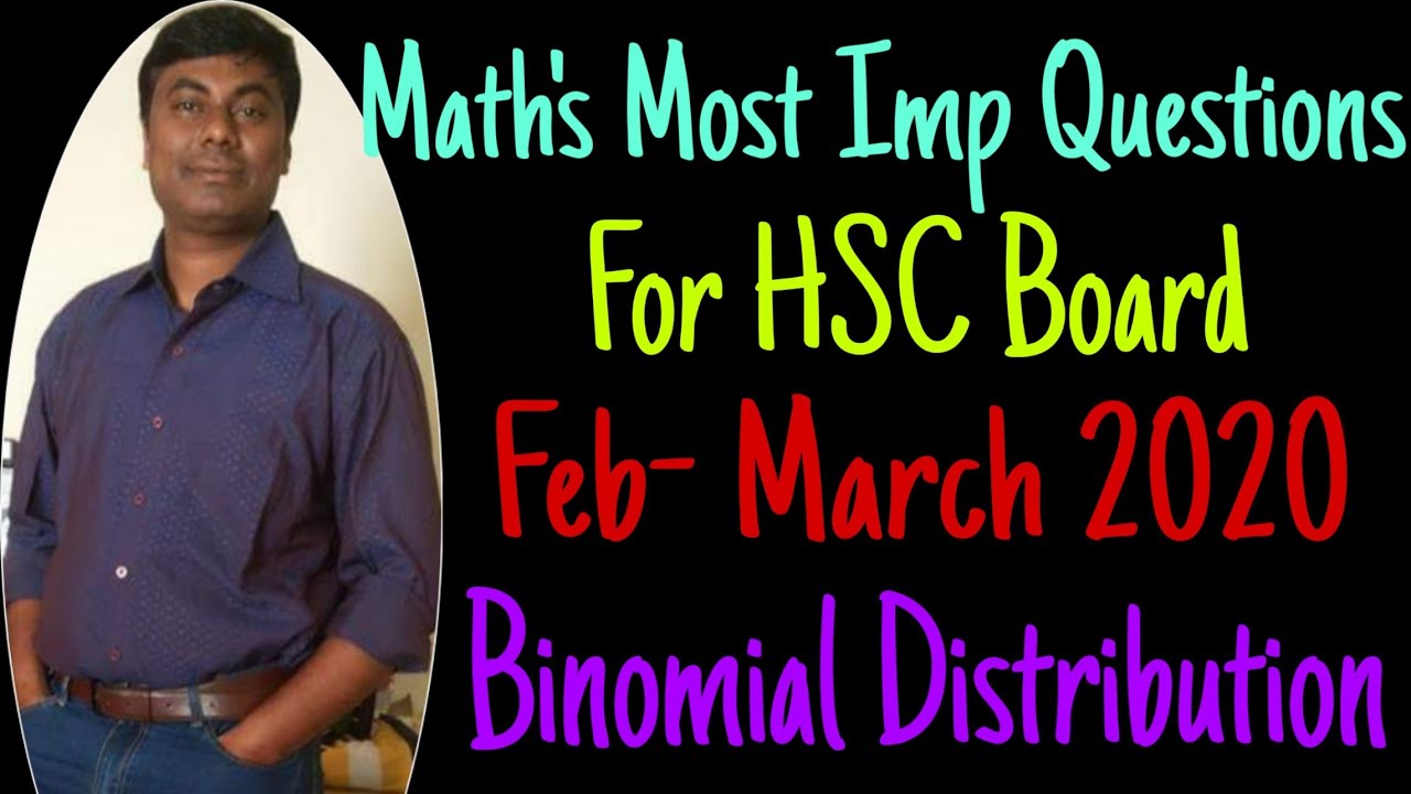Most Important Questions For Hsc Board 🔥Binomial Distribution 🔥 - YouTube
