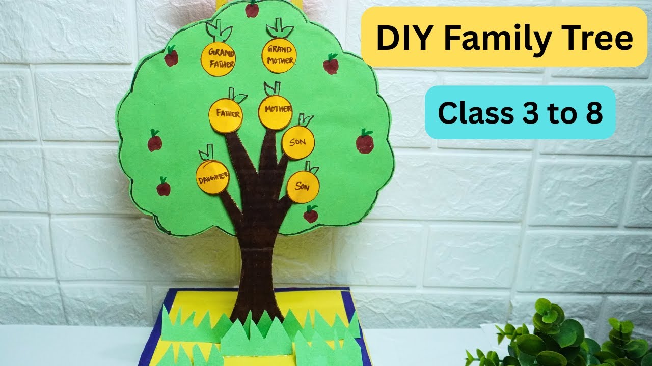 DIY Family Tree Model | Easy School Project for Kids | How to Make ...