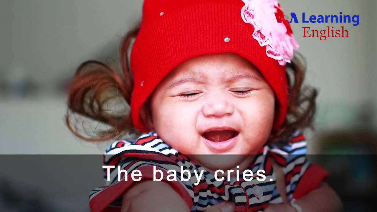 cry (verb) - YouTube