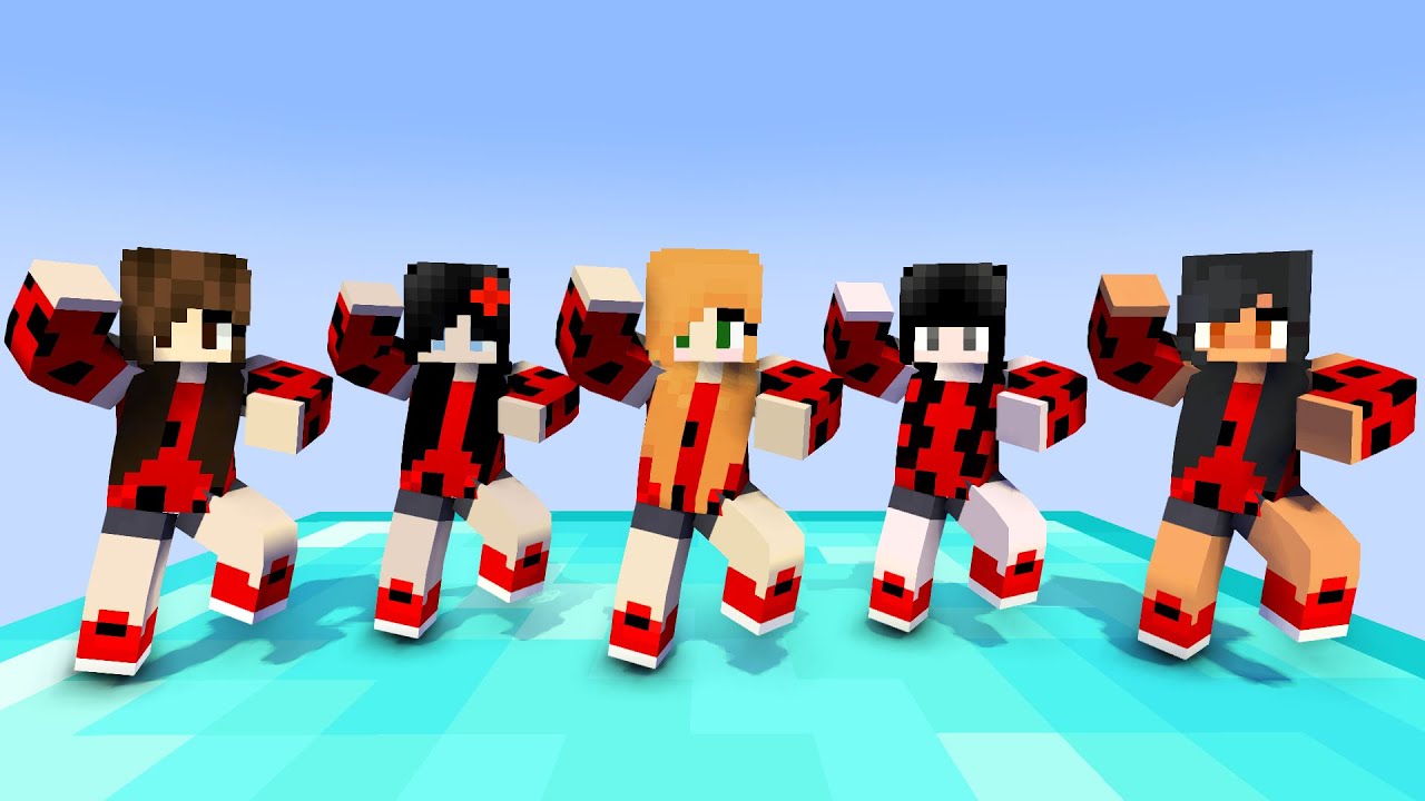 MONSTER SCHOOL : GANGNAM STYLE LADYBUG GIRLS - MINECRAFT ANIMATION ...