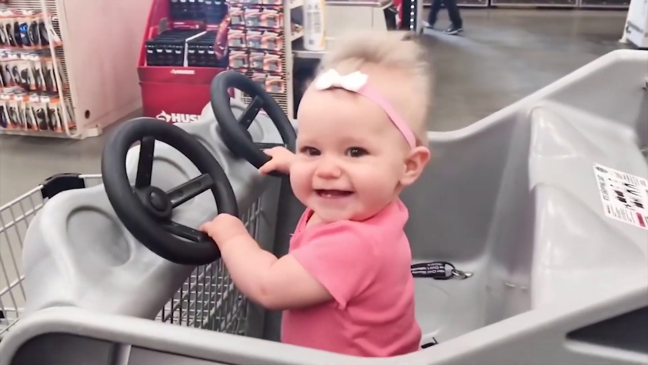 Funniest Baby Goes Shopping First Time - YouTube