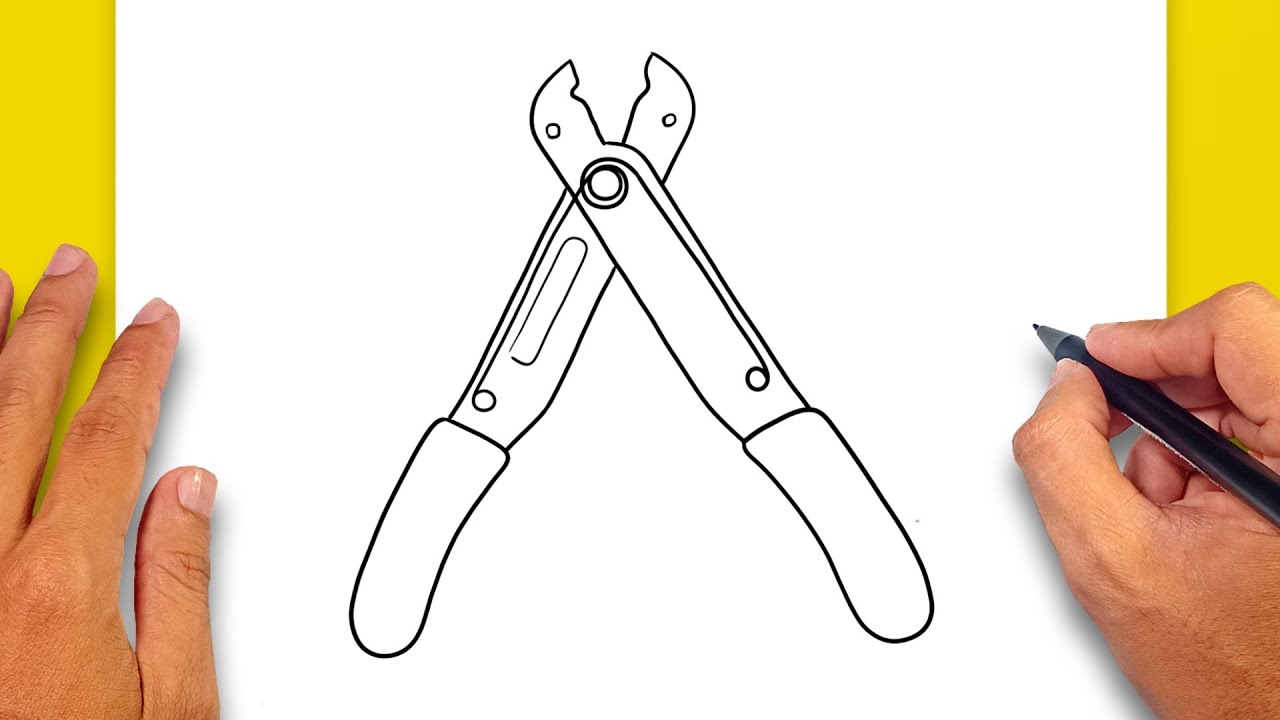 How to draw Wire Strippers - YouTube