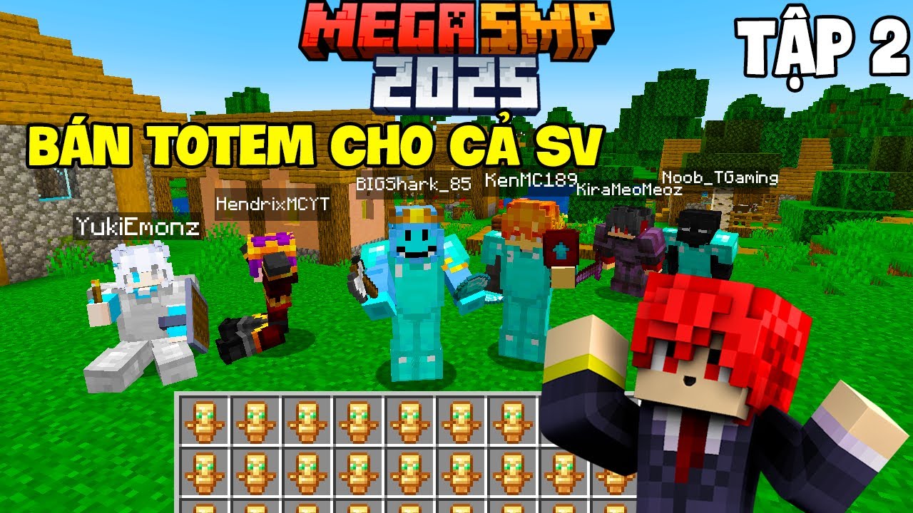 Minecraft MEGA SMP 2025 Tập 2: Máy Farm Siêu Vip | Tôi Bán Totem Cho Cả ...