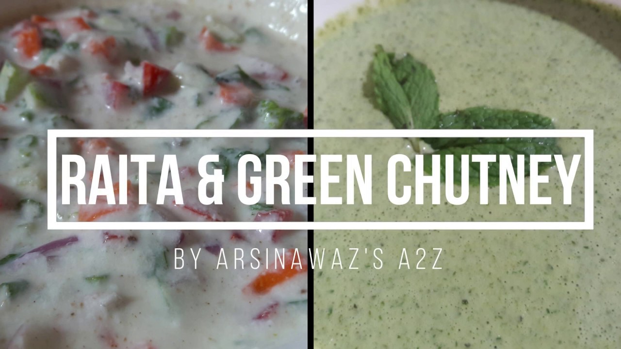 ||RAITA & GREEN CHUTNEY RECIPE||MIXED SALAD RAITA FOR WEIGHTLOSS||MINT ...