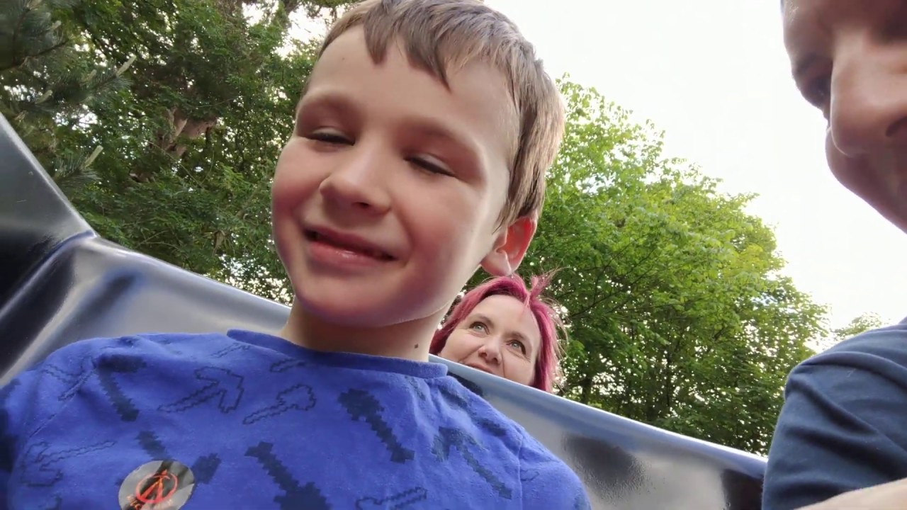 Th13teen (Thirteen 13) rollercoaster front row on ride reaction video ...