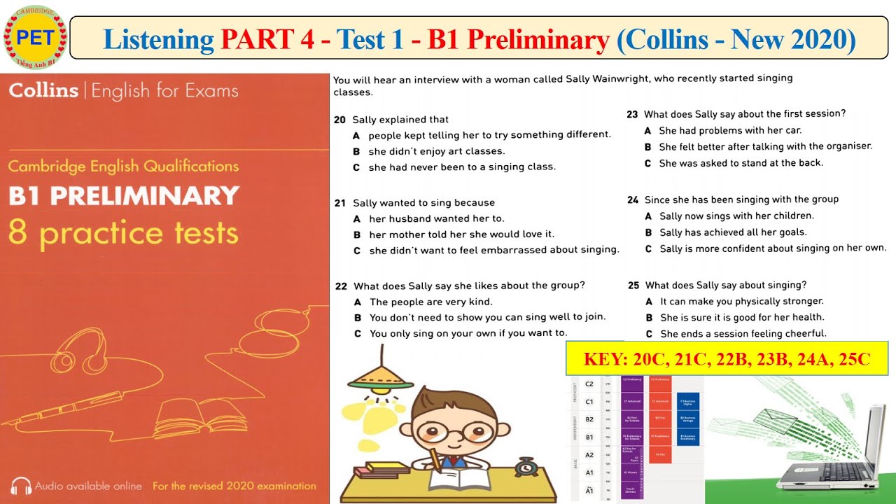 B1 Preliminary - Collins - Listening Part 4 Test 1 (2020 + Transcript ...
