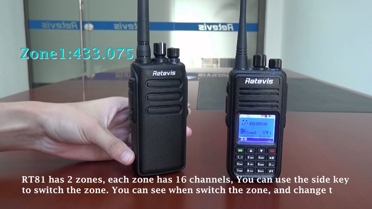 Retevis RT81 DMR Digital/Analog UHF 10W IP67 Radio - YouTube