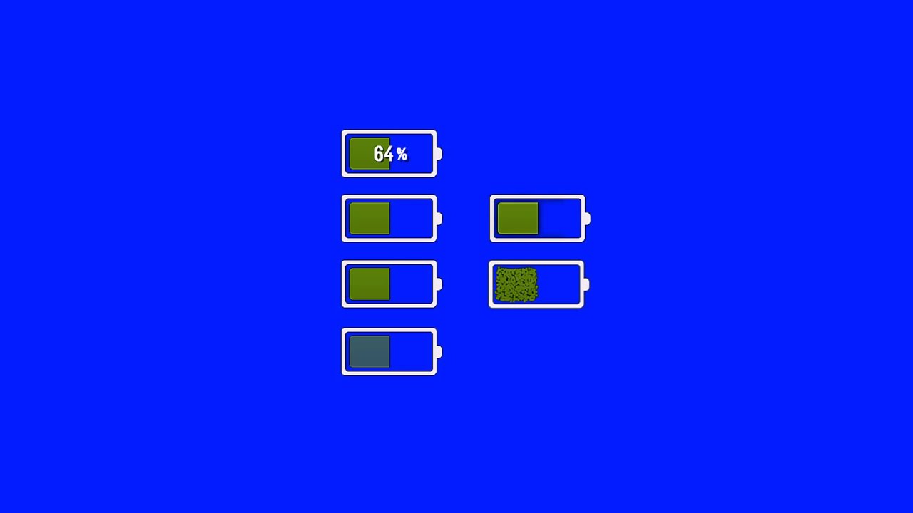 Battery Life Animation - Green Screen - YouTube