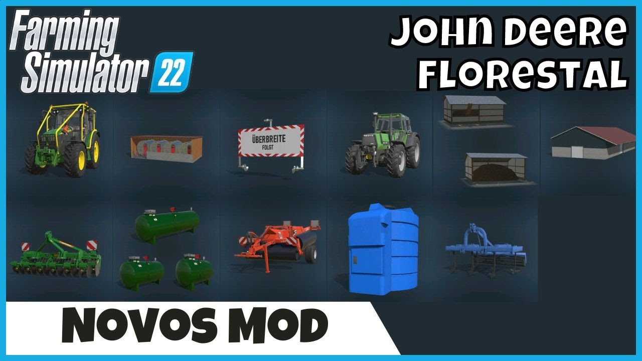 FS 22 Mods | Trator John Deere Florestal, Deutz e Extensão para Leite ...