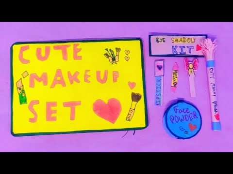 DIY paper Makeup Kit | मेकअप सेट कैसे बनाएं | Cute Makeup Set | Cute ...