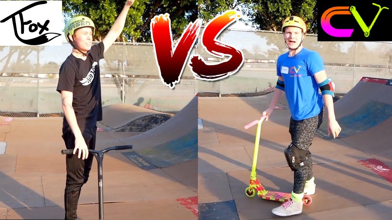 TANNER FOX VS CLAUDIUS VERTESI! *Pro Scooter Tricks* - YouTube