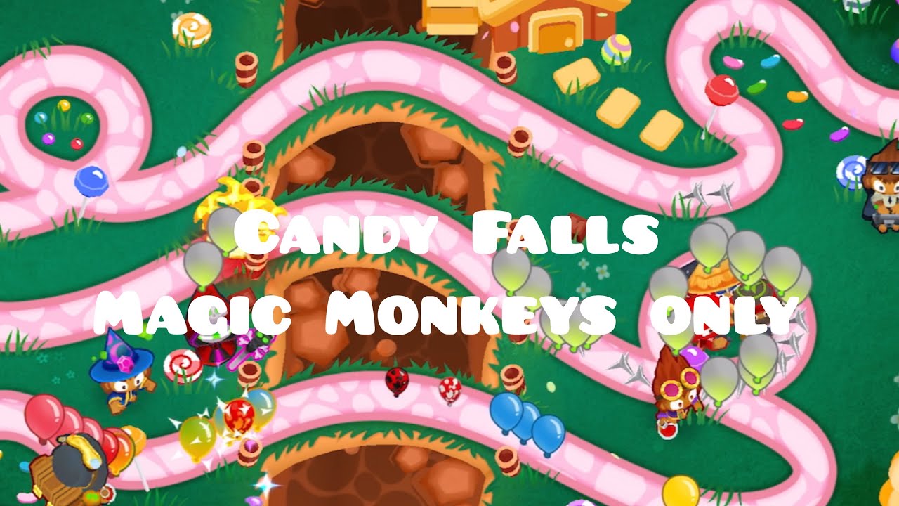 Bloons TD 6 Candy Falls Magic Monkeys only - YouTube