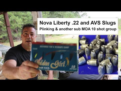 AVS slugs & Nova Liberty @ 100 yards - Sharp Shooting & Another Sub MOA 10 shot group - YouTube