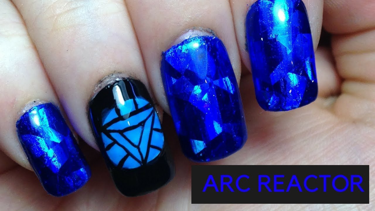 Arc Reactor Nails | Iron Man Nails | #MARVELMANIMONTH - YouTube