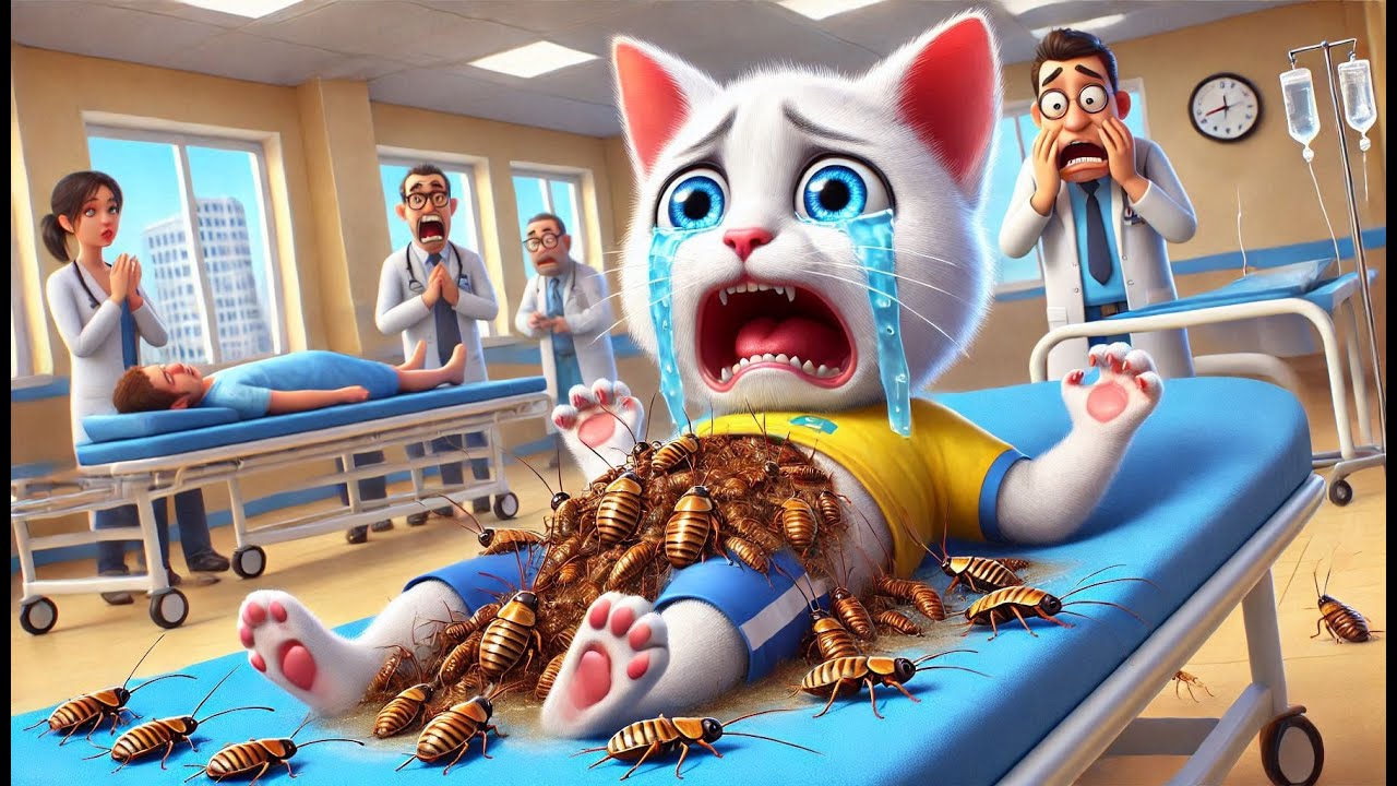 Kitten Belly😿 Filled with Countless Cockroaches #cats #cutecat # ...