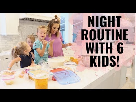 Night routine with 6 KIDS! Bedtime hacks for kids || Jordan Page