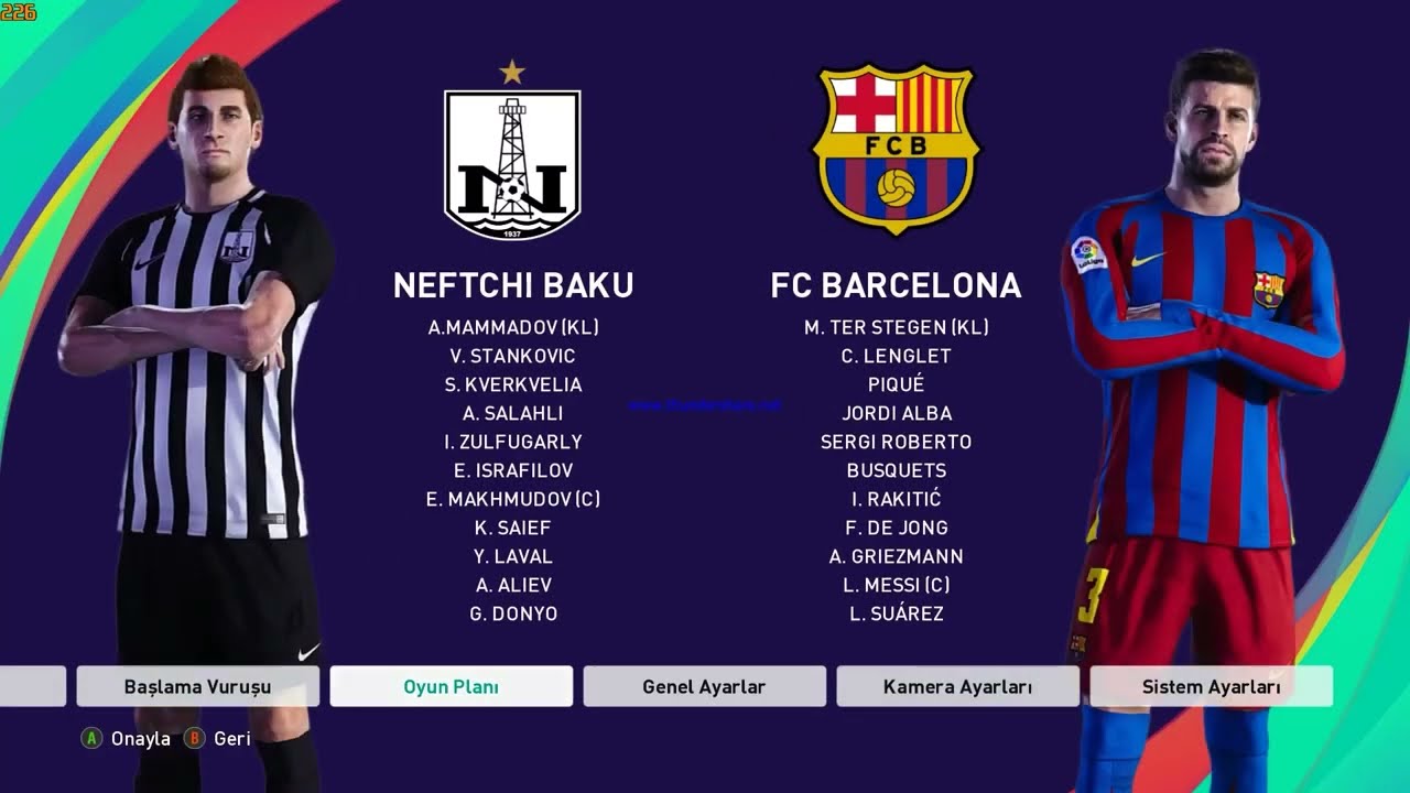 Neftchi Baku - Barcelona / PES 2021 1080p 60FPS - YouTube