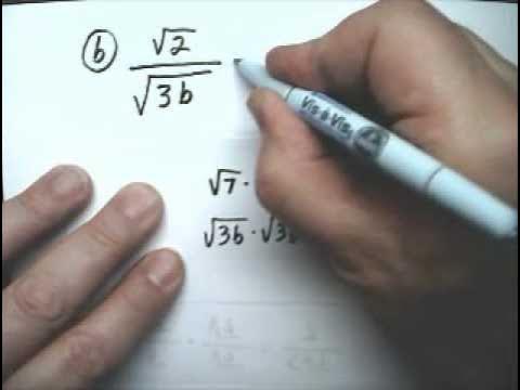 Square and Cube Roots 4 Rationalize Denominator - Tutor Algebra - YouTube
