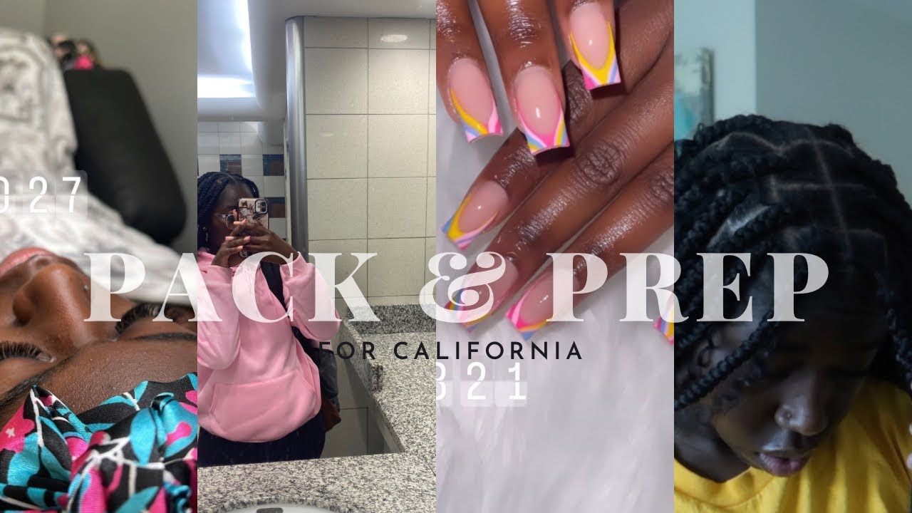 Getting ready for my trip ! | lashes, nails, hair, packing, etc | - YouTube