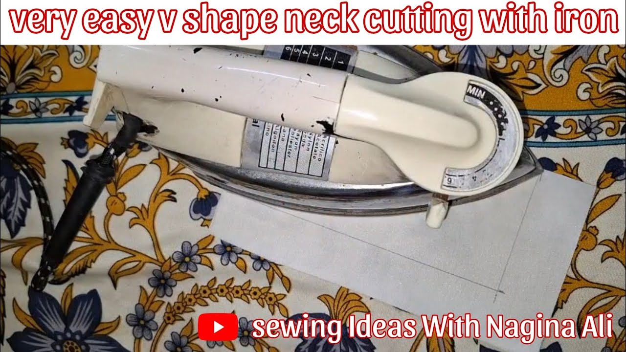 very easy v shape neck cutting with iron - YouTube