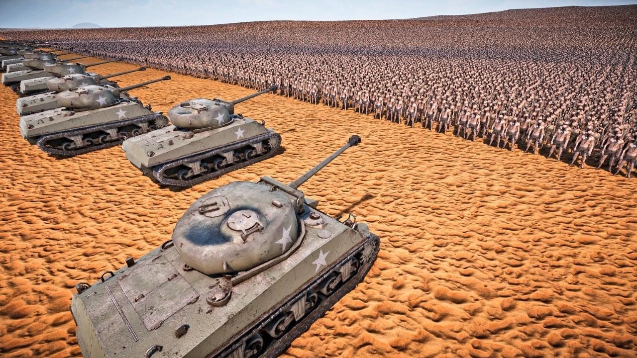 20 AUTO SHERMAN TANKS VS 3,000,000 ZOMBIES - Ultimate Epic Battle ...