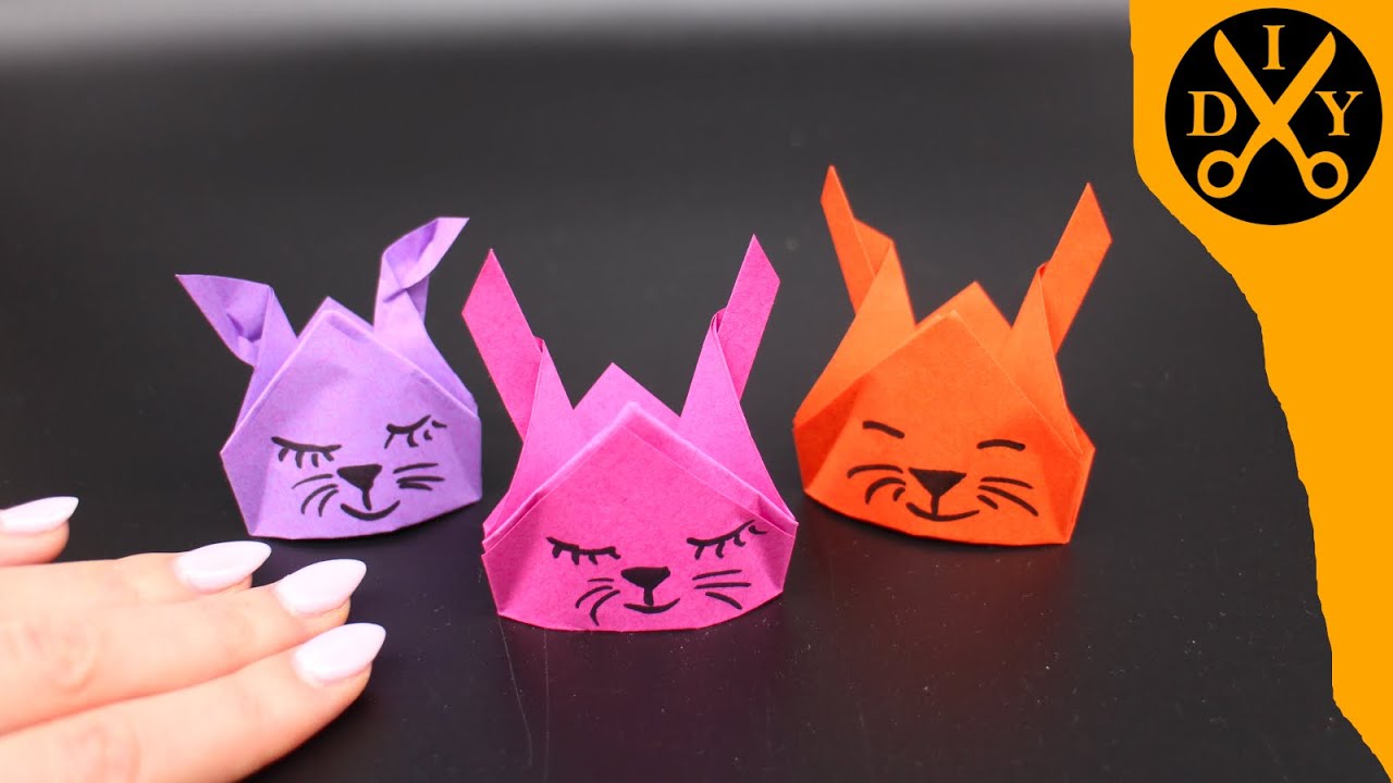 How to fold an Easter Bunny with paper DIY Decor - YouTube