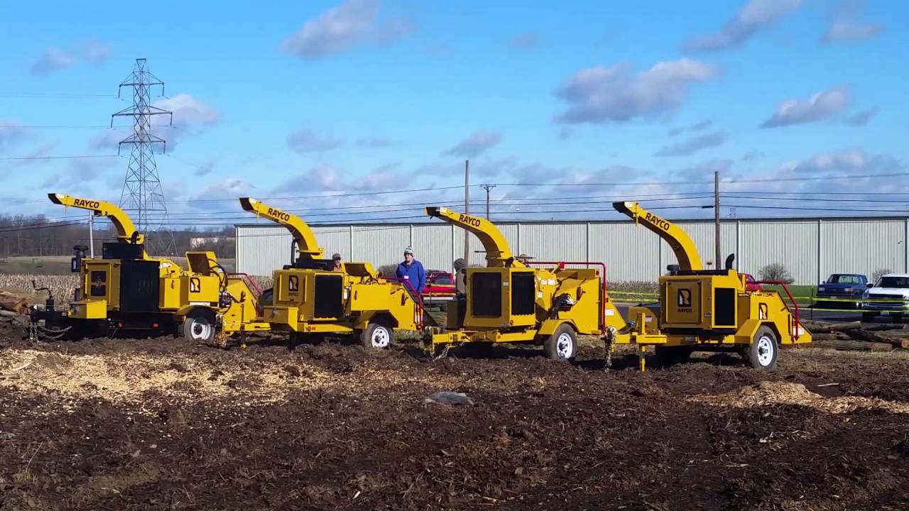 Rayco chippers in action - YouTube
