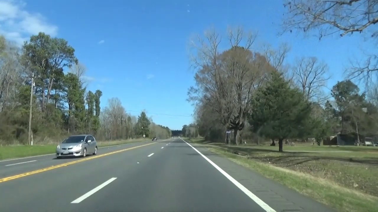 Driving Highway 79 from De Berry, TX to Bethany, LA on the way to ...