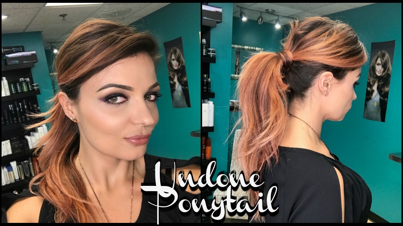 Undone, Textured Ponytail: quick, talk through tutorial - YouTube