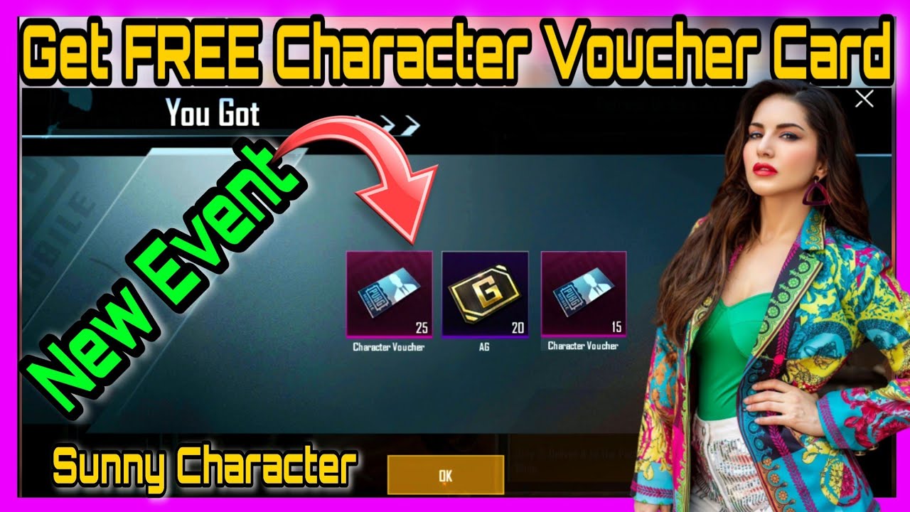 HOW TO GET FREE CHARACTER VOUCHER CARD IN PUBG | PUBG GET FREE SUNNY ...