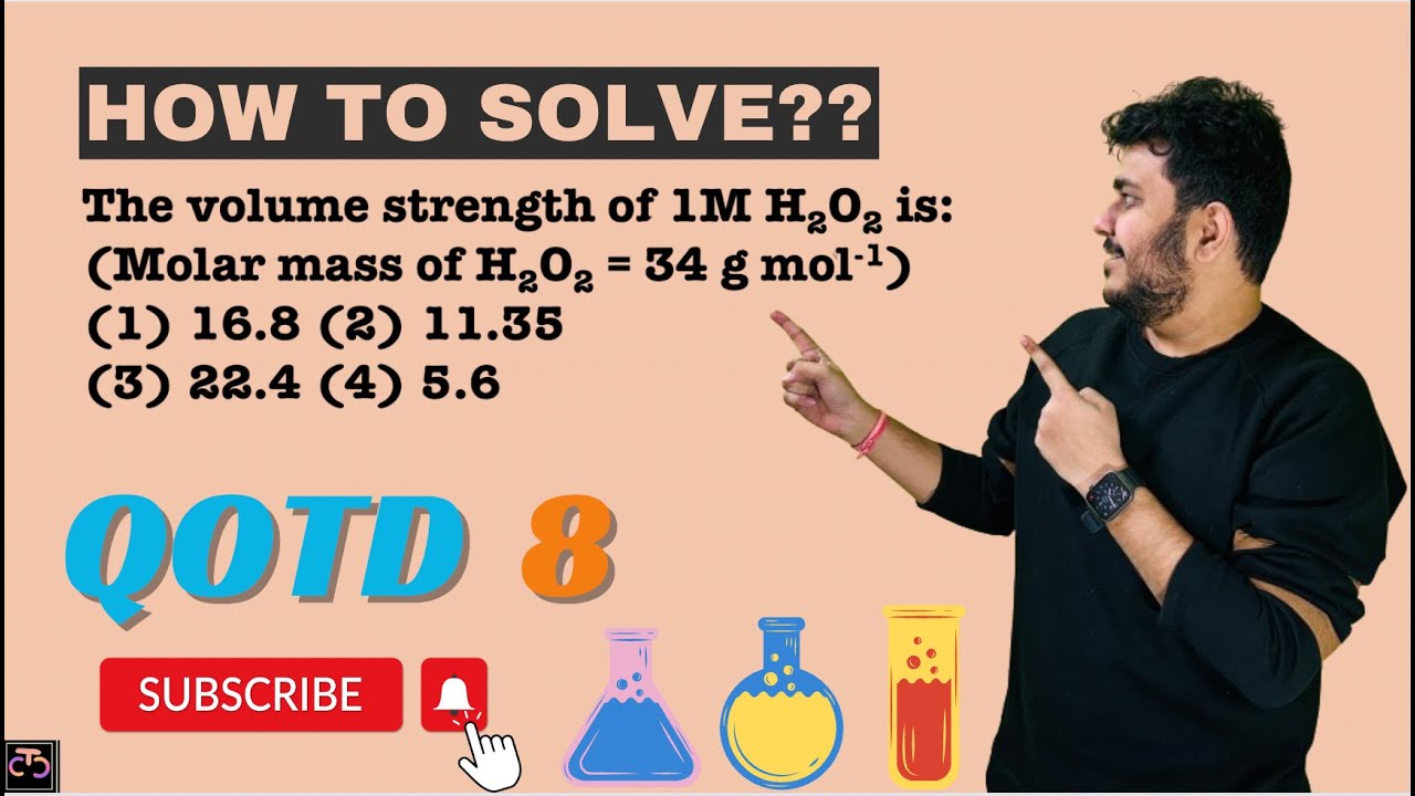 The volume strength of 1 M solution of H2O2 is @thecurlychemist9953 # ...