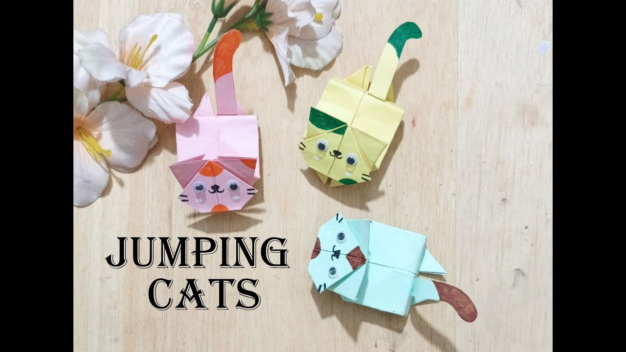 Origami Jumping Paper Cat step by step | How to Make Origami JUMPING ...