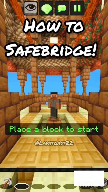 How to Safebridge!!!🤯😱🤯😱#minecraft #shorts #minecraftshorts - YouTube