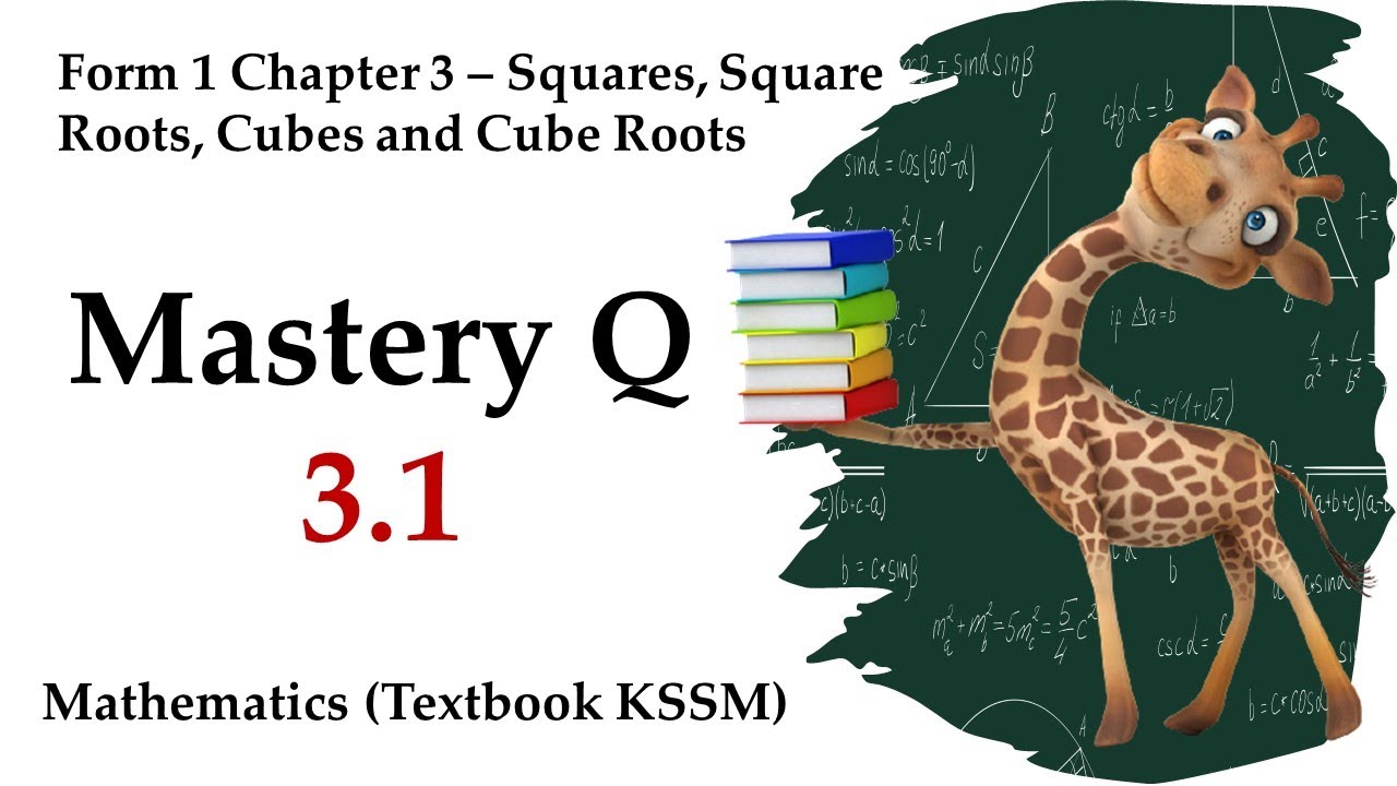 KSSM Form 1 Mathematics Chapter 3 - Mastery Q 3.1 | Squares, Square ...