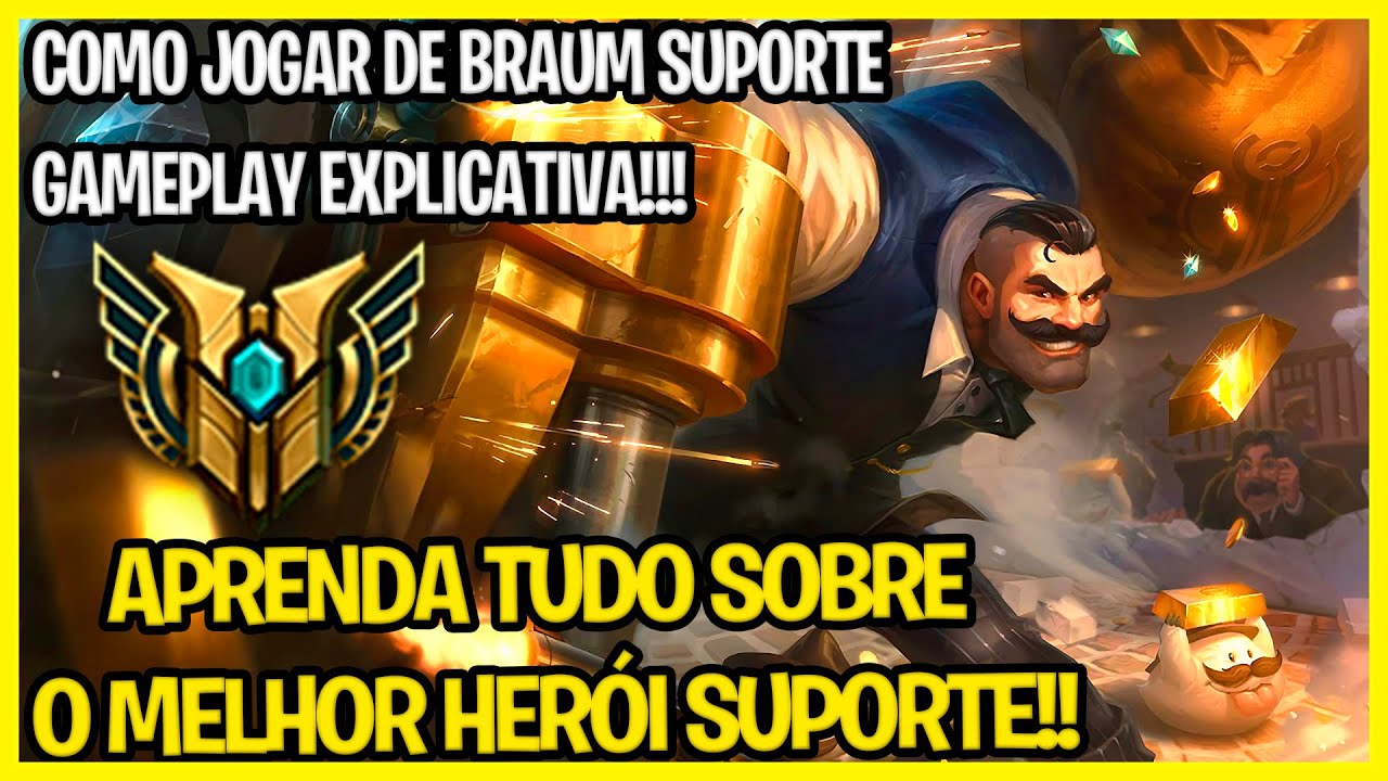 LOL WILD RIFT BRAUM GAMEPLAY EXPLICATIVA, COMO JOGAR DE BRAUM SUPORTE ...