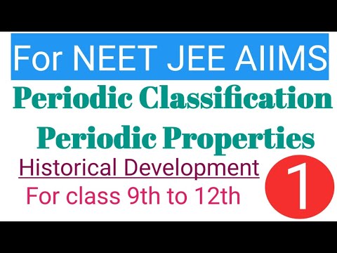 Periodic classification & periodic properties| IIT JEE & NEET|Class ...