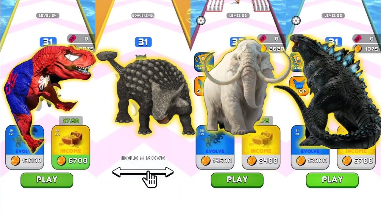 Tyrannosaurus Rex vs Ankylosaurus vs Mammoth vs Godzilla - YouTube