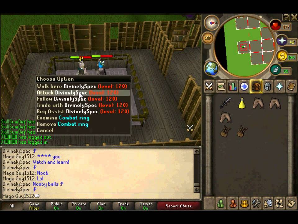 Runescape house combat ring - YouTube