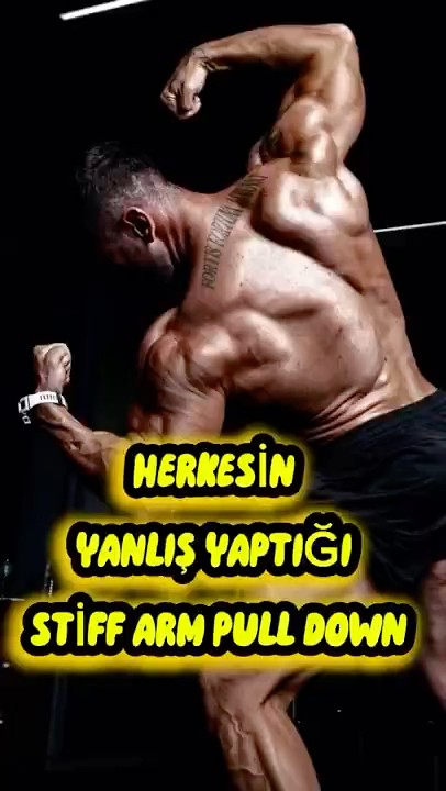 Sırt antrenmanında yer alması gereken en etkili hareketlerden biri stiff arm pulldown 💪🏻#fitness ...