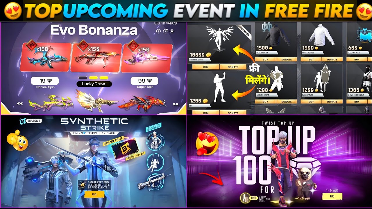 FREE FIRE UPCOMING EVENTS 🔥 | UPCOMING NEW EVENT IN FREE FIRE | जल्दी ...