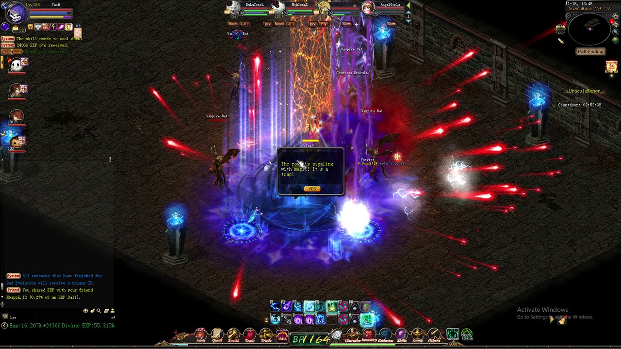 P3 quest by Tu4H(necromancer) and Vampire Eudemon Online - YouTube