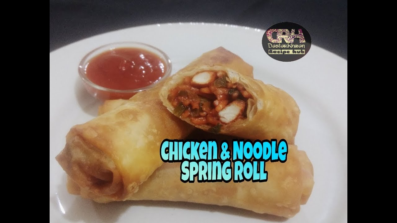Chicken & Noodle Spring Roll | चिकन एंड नूडल स्प्रिंग रोल | How To Make ...