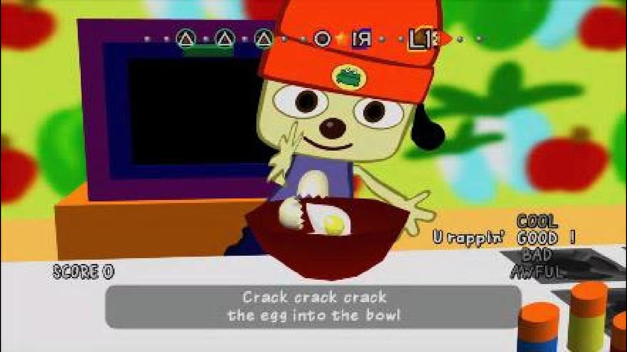 Parappa Cracks the egg into the bowl - YouTube