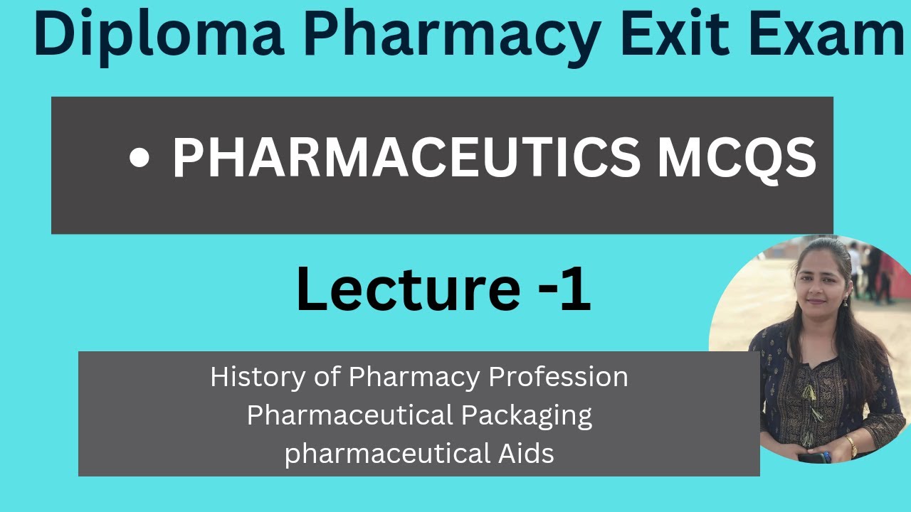 Diploma Pharmacy Exit Exam|Pharmaceutics MCQs|Lecture-1 # ...