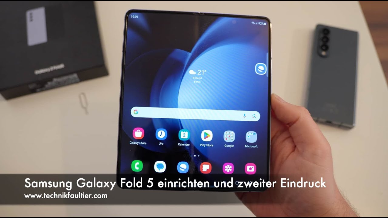 Samsung Galaxy Fold 5 einrichten und zweiter Eindruck - YouTube