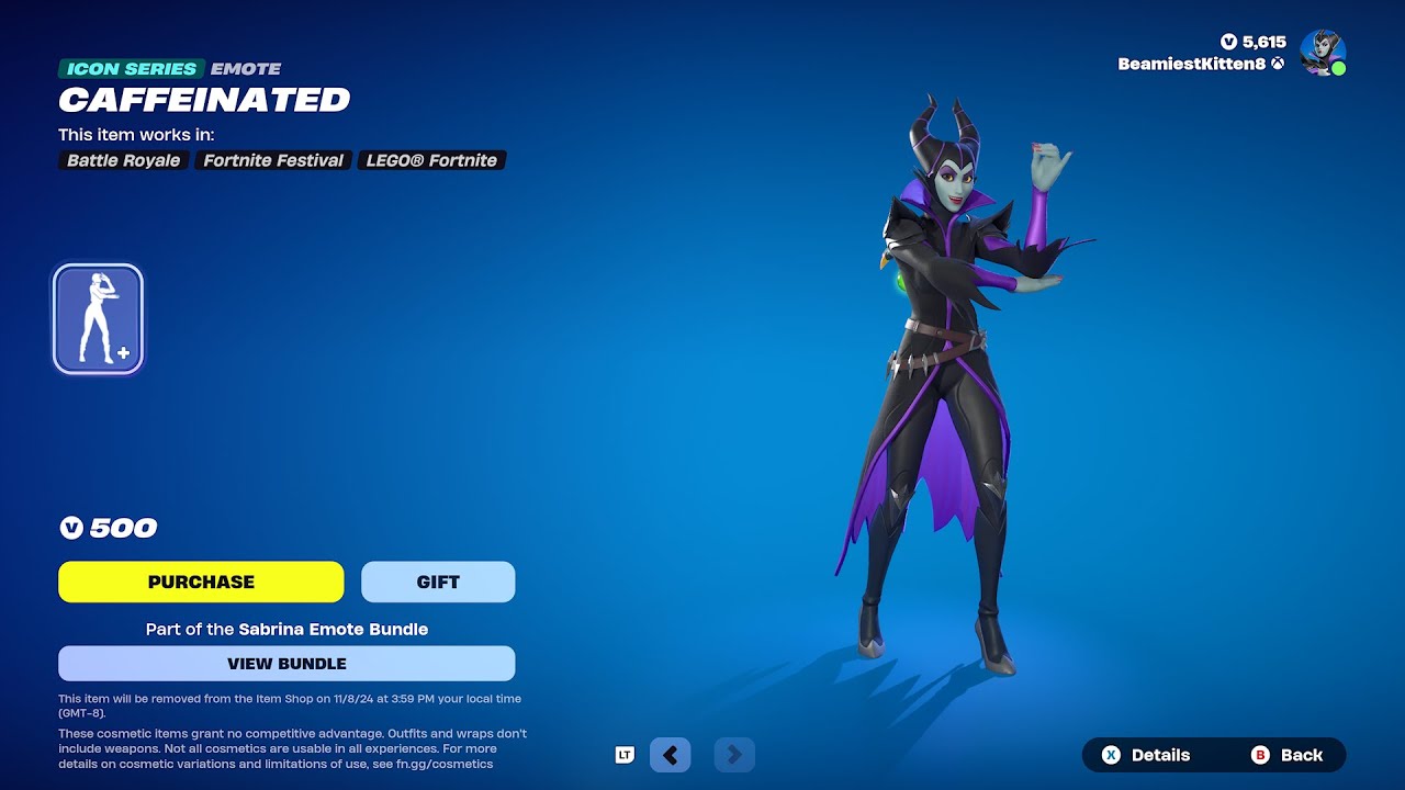 SABRINA CARPENTER'S EMOTE IS UPDATED, TWO NEW EMOTES, & FUTURAMA ...