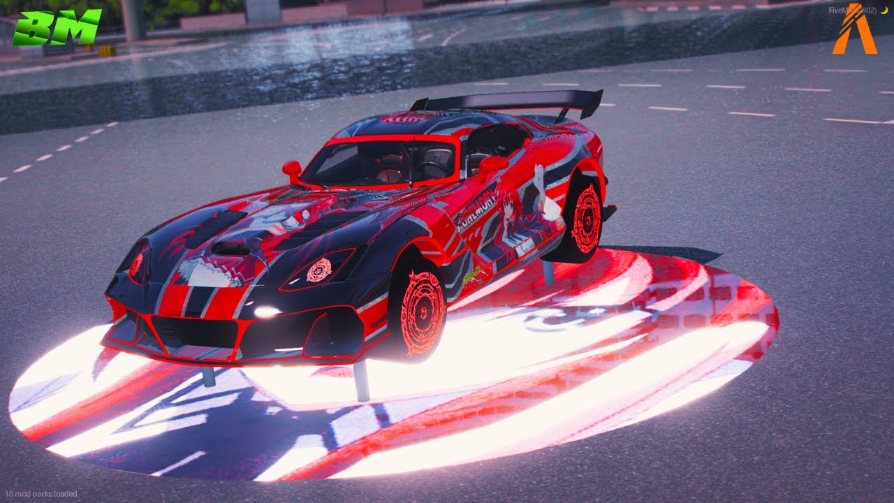 Rias Gremory Dodge Viper ACR | Animated Led Lights | #dodge #viper # ...