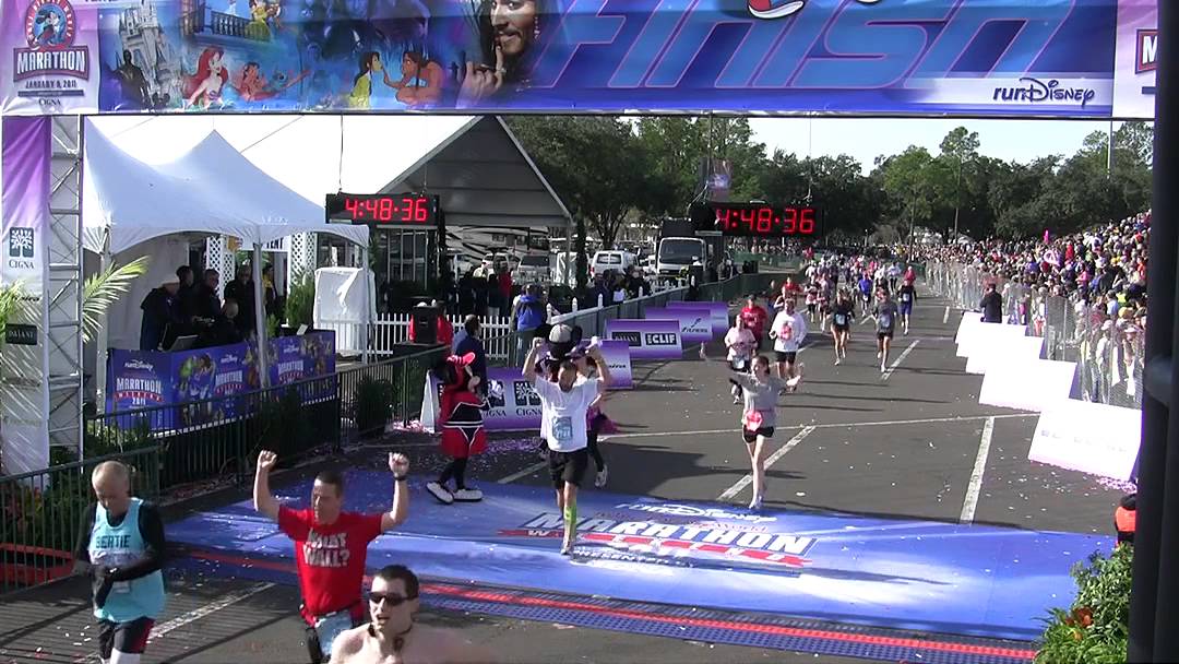 Walt Disney World Marathon 2011 - The Finish Line - YouTube