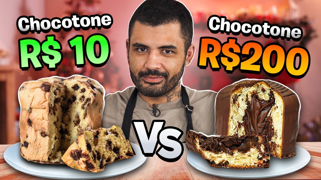 CHOCOTONE DE 10 REAIS vs CHOCOTONE DE 200 REAIS - CARO vs BARATO - YouTube