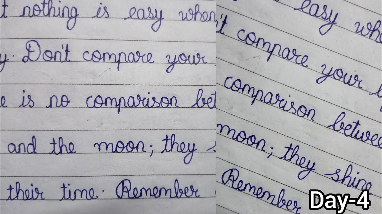 cursive writing practice day-4 | Handwriting style | Good thoughts | # ...